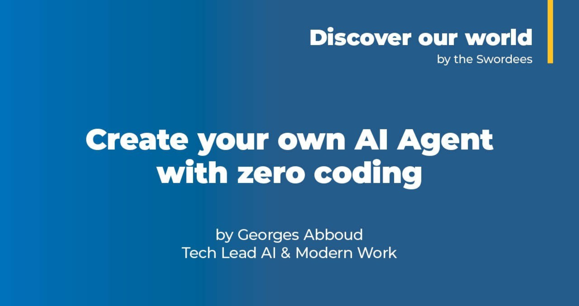 Create your own AI agent with zero coding